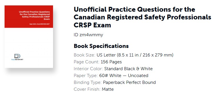 Unofficial Practice Questions for the Canadian Registered Safety ...