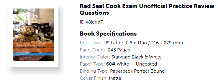 Red Seal Cook Exam Unofficial Practice Review Questions