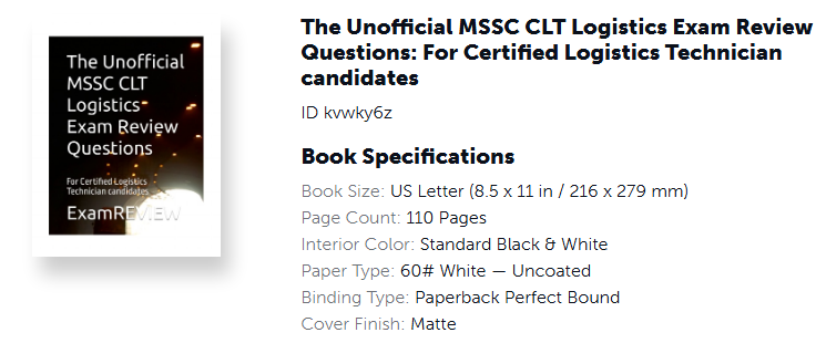 The Unofficial MSSC CLT Logistics Exam Review Questions: For Certified ...